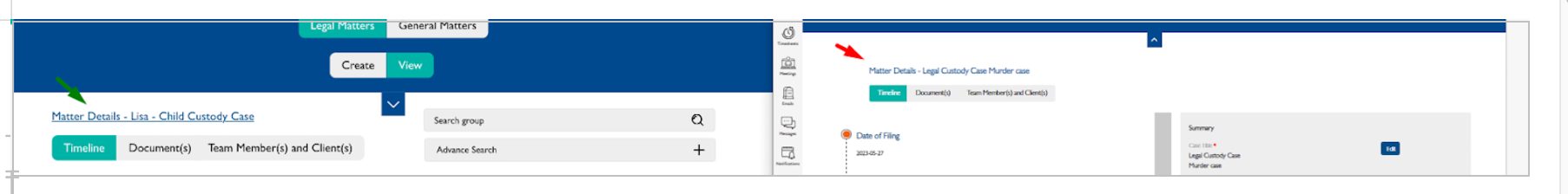 Bug #2183: View Matter [Legal / General] - View Details [Timeline] UI Issues - Matter - UI ...