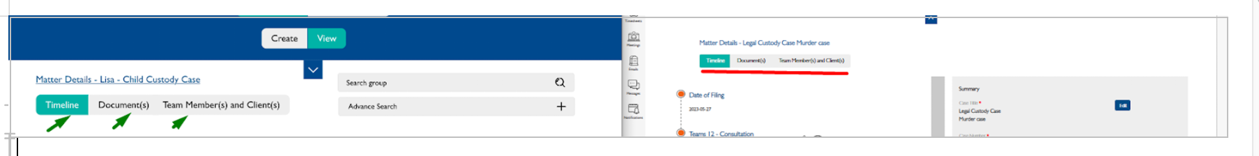 Bug #2183: View Matter [Legal / General] - View Details [Timeline] UI Issues - Matter - UI ...