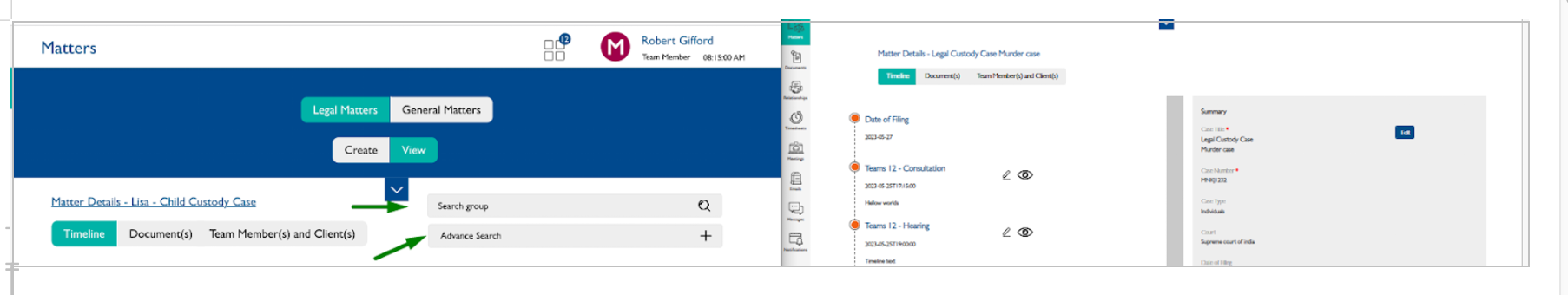 Bug #2183: View Matter [Legal / General] - View Details [Timeline] UI Issues - Matter - UI ...