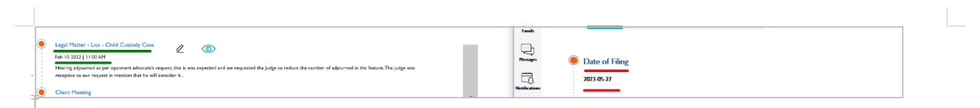 Bug #2189: View Matter [Legal / General] - View Details : Timeline UI Issues - Matter - UI ...