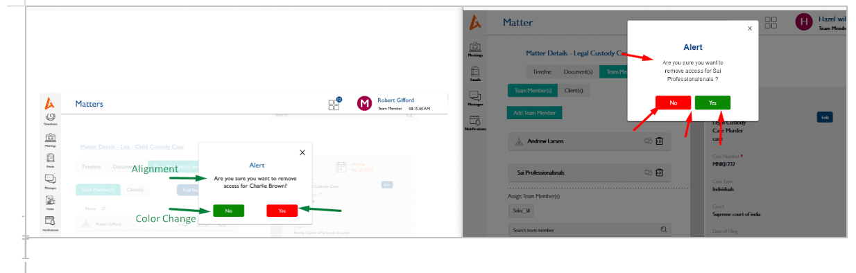 Bug #2192: View Matter [Legal / General] - View details [Team Member(s) and Client(s ...