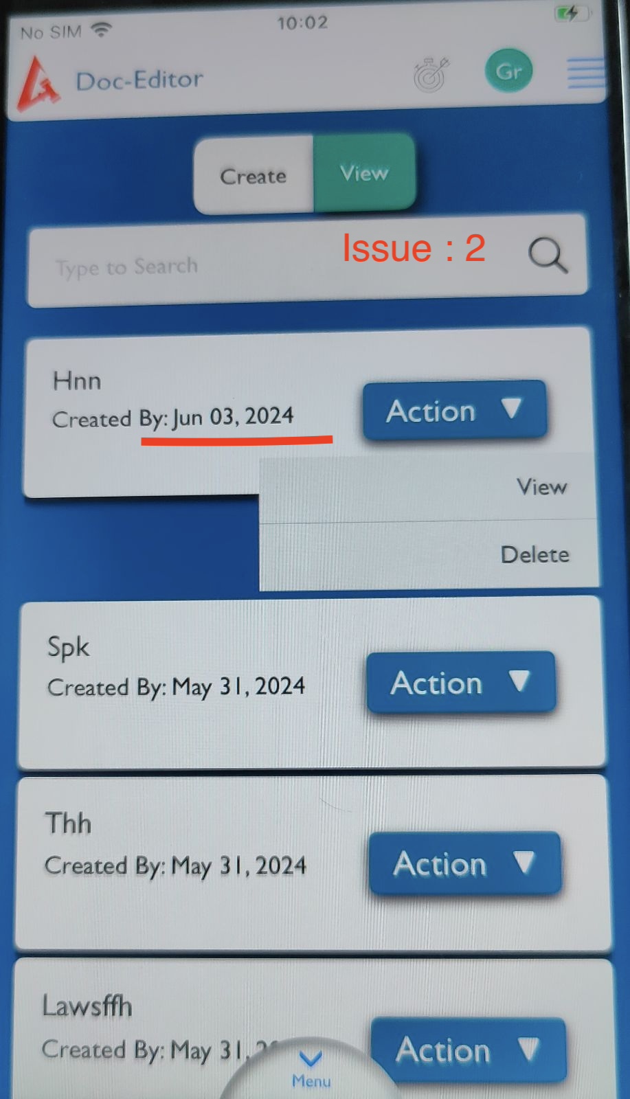 Bug #2857: View : UI issues and Field missing - iOS - Doc-Editor - Redmine
