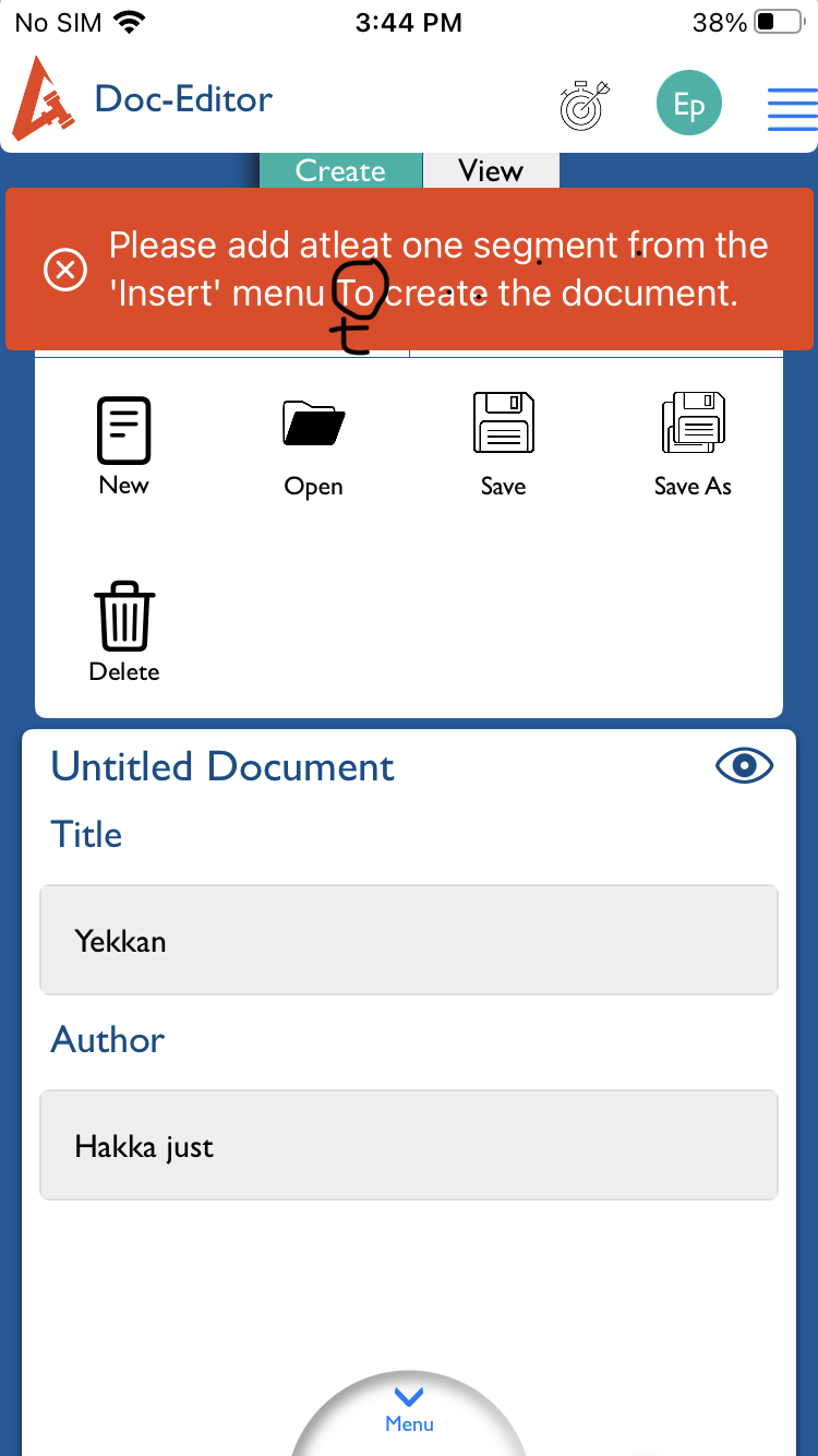 Bug #2860: Alerts Changes compared to Web - iOS - Doc-Editor - Redmine
