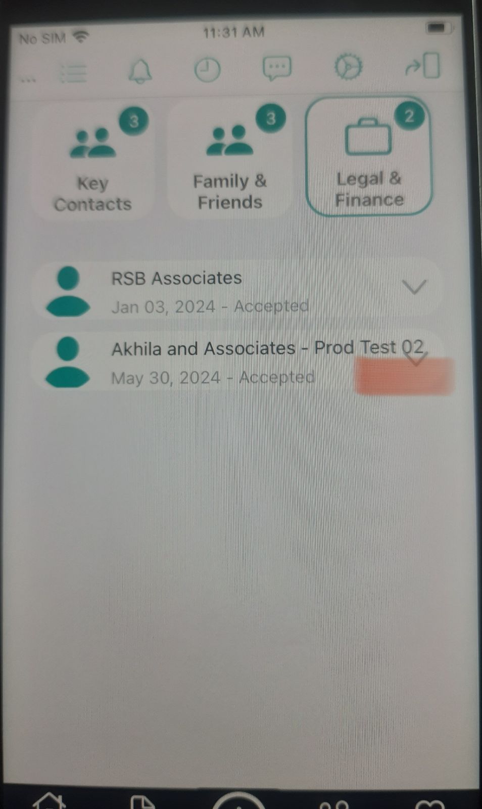Bug #3131: Connections (UI Issues):- Firm name text overlapping issues - vitagist ios app - Redmine