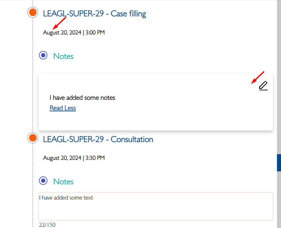 Bug #2189: View Matter [Legal / General] - View Details : Timeline UI Issues - Matter - UI ...