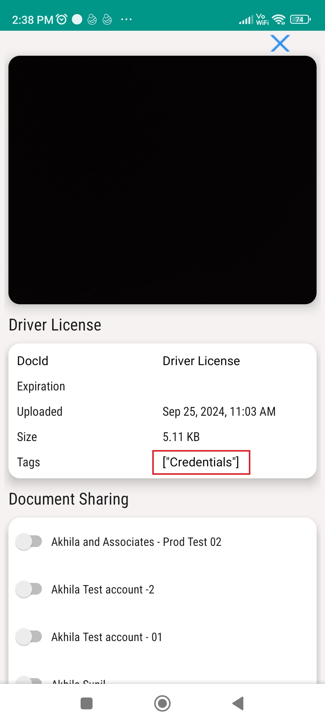 Bug #3455: Dcouments :-While editing the already uploaded document, if the related tag types are ...