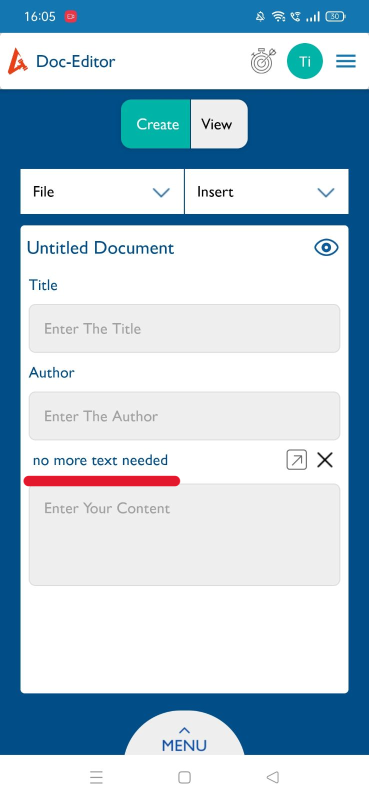 Bug #5168: Create: A prefix title labeled "Section" should appear in the input fields when a ...